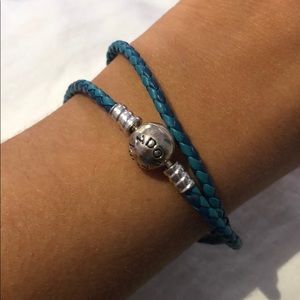 Pandora | Jewelry | Pandora Bracelet Blue | Poshmark